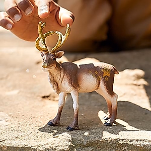 Schleich Wild Life, Animal Figurine, Animal Toys for Boys and Girls 3-8 Years Old, Reindeer, Ages 3+