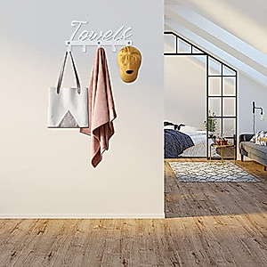 MOCAL Towel Holder Hooks for Bathroom Towel Rack for Wall Mount Over The Door Hangers Outdoor Pool Towel Rack Decor Organizer