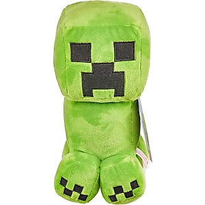 Mattel Minecraft Basic 8-inch Plush Creeper Stuffed Animal Figure, Soft Doll Inspired by Video Game Character