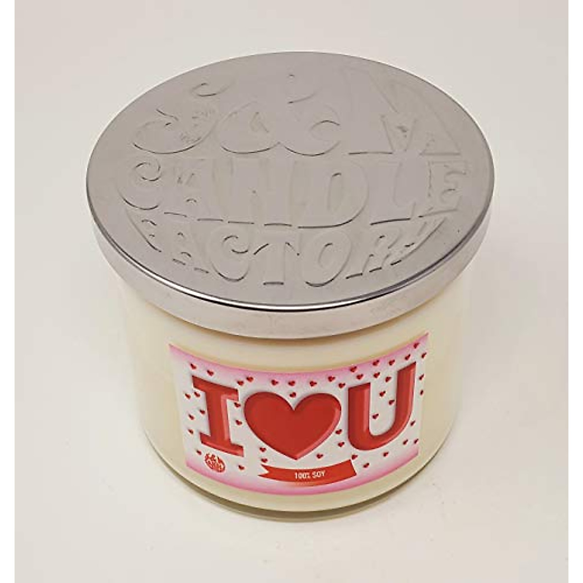 Clearance Priced ~ I Love U! - Valentine's Day Red Hot Cinnamon Scented 3 Wick Candle - Soy Wax Candle - 100% Made in USA- I Love You- S&M Candle Factory (Red Hot Cinnamon)