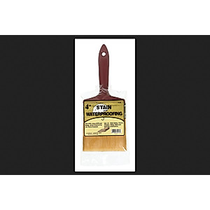 Linzer 3121 0400 Stain Waterproofing Brush, 4 in.,Brown,WM 3121-0400