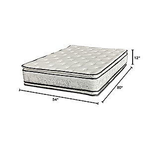 Greaton, 12-Inch Medium Plush Double Sided Pillowtop Innerspring Mattress, Full XL