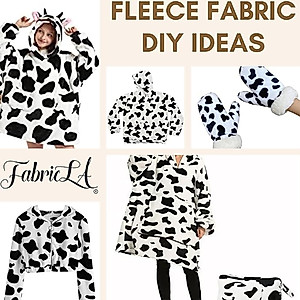 FabricLA Ultra-Soft Polar Fleece Fabric by The Yard |1 Yard 36” x 60” | Lightweight, Warm & Cozy| Ideal for Throw Blankets, Pillow Covers,PJ Pants| Perfect for DIY Projects | Solid - White