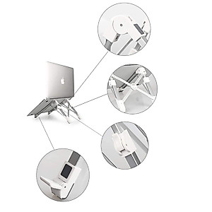 YLYAJY Laptop Stand Desk Tray for Bed, Aluminium, Adjustable Portable Folding Standing Desk Computer Riser (Color : D)