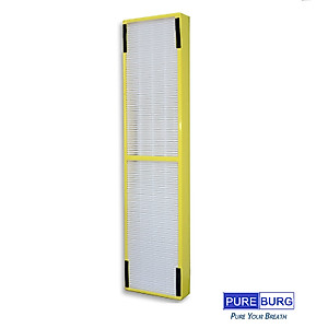 PUREBURG FLT5000 Replacement True HEPA Filter Set Compatible with GermGuardian AC5000 AC5000E AC5250PT AC5300B AC5350W AC5350B AC5350BCA1 Air Purifiers FLT5000, FLT5111, Filter C, 2-Pack