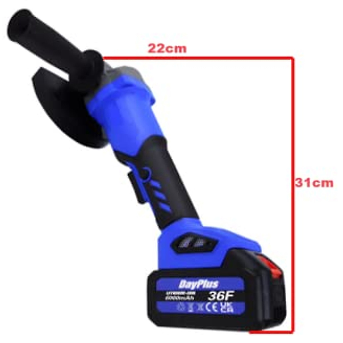 115MM Cordless Angle Grinder,Brushless Motor Grinder,Rechargeable Lithium Angle Grinder w/21V 3.0Ah Li-Ion Battery & Charger 4-1/2'' Saw Blade,10000 rpm for Cutting, Polishing,Grinding Woodworking