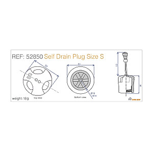 Pair Small Kayak Gear Self Draining Scupper
