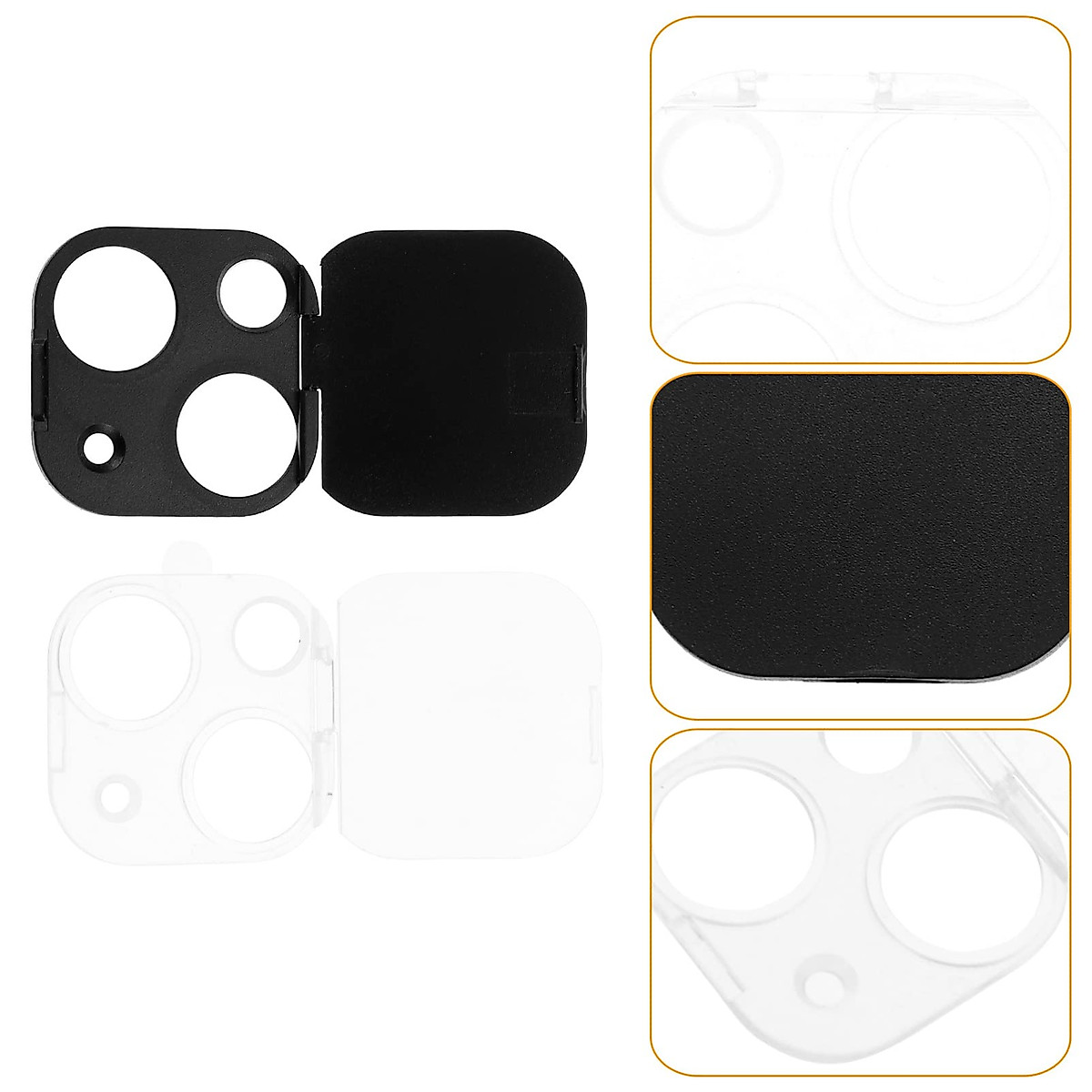 Gatuida 2pcs Lens Cover Lens Lid Phone Protective Cover Stereoscopic Lens Caps Phone Lens Protector Stereoscopic Lens Protector Smart Phone Accessory All-in-package Lens Protector