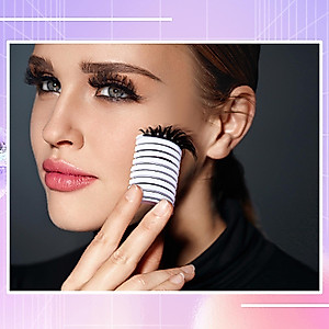 60 Pieces Self Adhesive Lashes Strips for Fake Eyelashes, Reusable False Lashes, No Glue or Eyeliner Needed, Suitable for Most Strip False Eyelashes