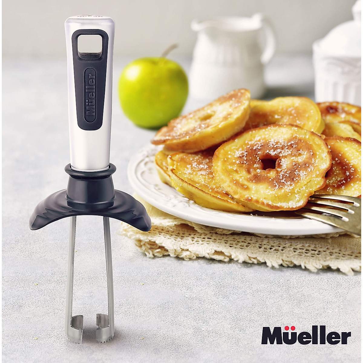 Mueller Premium Apple Corer - Easy to Use and Durable Core Remover for Pears, Bell Peppers, Fuji, Honeycrisp, Gala and Pink Lady Apples even Cupcakes – Surgical Stainless