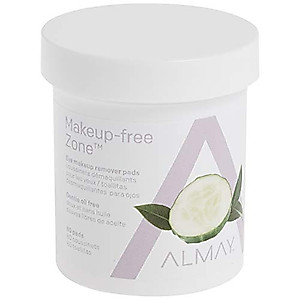 Almay Oil Free Gentle Eye Makeup Remover Pads , Oil Free Micellar, Hypoallergenic, Cruelty Free, Fragrance Free, Ophthalmologist Tested, 80 Pads ( Packaging May Vary )