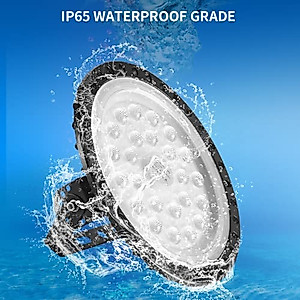 Hocamel 100W LED High Bay Shop Light for Warehouse Barn Garage Gym,6500K 10000LM, (Eqv. to 400W HPS/MH),UFO LED Commercial Industrial Factory Area Lighting Fixtures -1 Packs