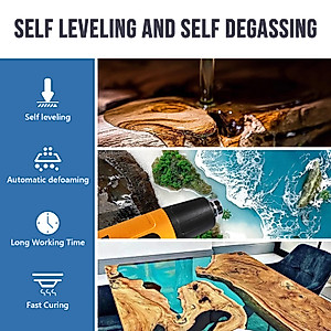 Epoxy Resin 2 Gallon - Crystal Clear Epoxy Resin Kit - Self-Leveling, High-Glossy, No Yellowing, No Bubbles Casting Resin Perfect for Crafts, Table Tops, DIY 1:1 Ratio