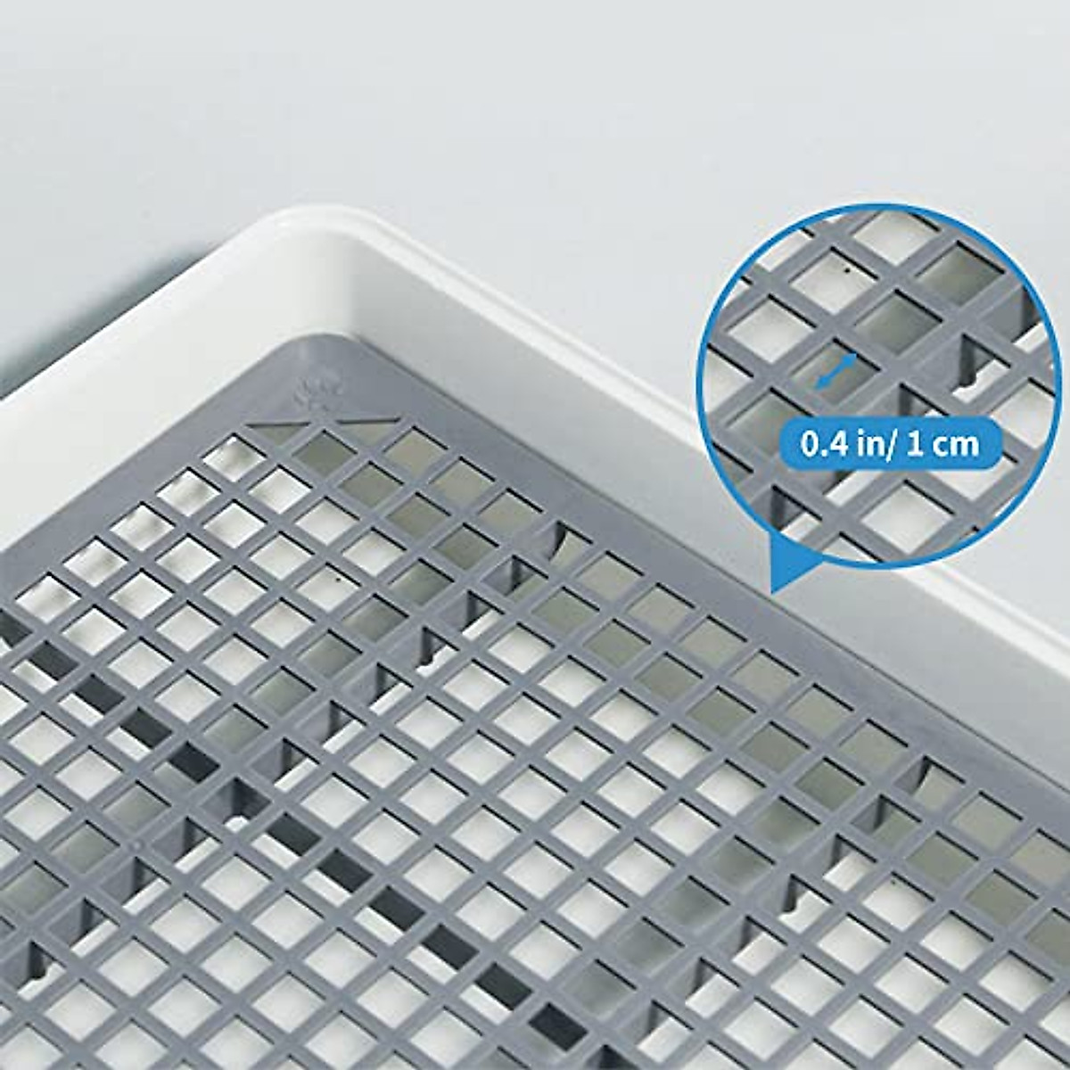 22x18 Super Large Rabbit Litter Box with Grate, Rabbit Litter Pan for Cage, Extra Large Bunny Restroom Litter Tray Rabbit Toilet