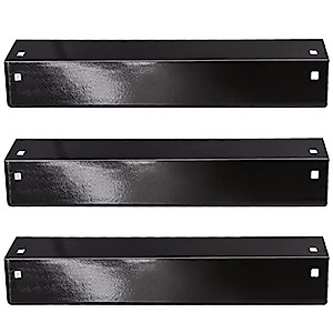 BBQ-Element Grill Heat Plates Compatible for Chargriller 5050, 5650, 3001, 5072 Grill, 3-Pack Porcelain Steel Heat Tent Burner Cover Flame Tamers for Char griller 5050, 3001, King Griller 3008