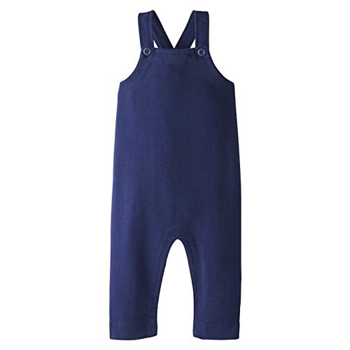 Moon and Back by Hanna Andersson Unisex Toddlers' Knit Overalls Pants, Navy, 3T