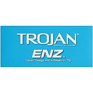 TROJAN ENZ Lubricated Condoms, Latex Condoms For Contraception and STI Protection, America’s Number One Condom, 36 Count Value Pack