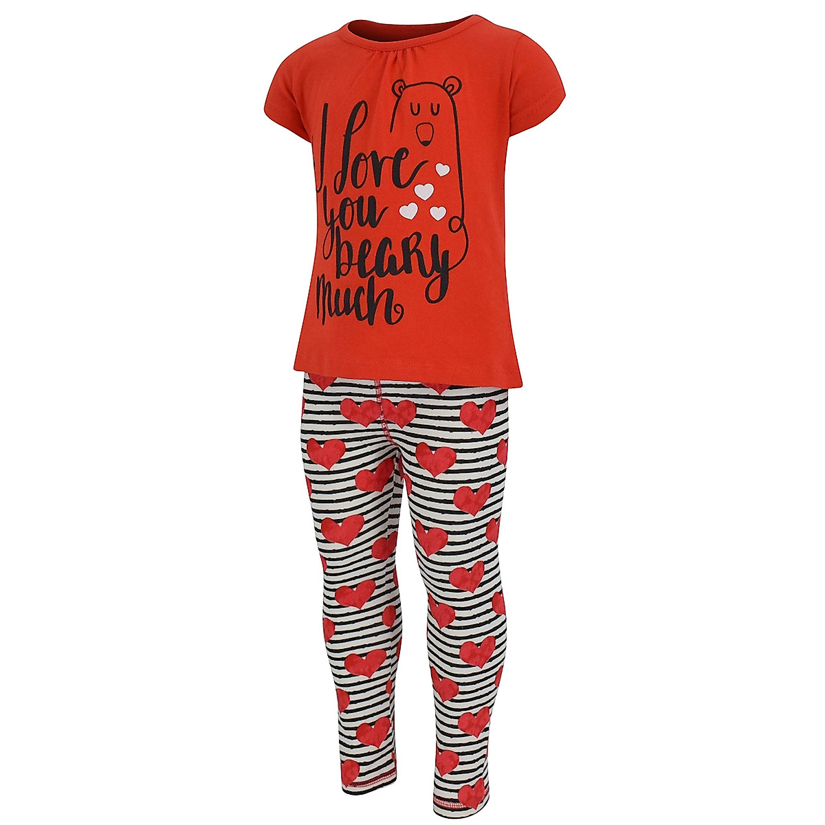 Unique Baby Girls I Love You Beary Much Valentine's Day Outfit (7)