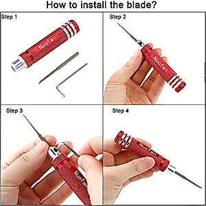 Prime Model Scriber Gundam Resin Carved Scribe Line Hobby Cutting Tool Chisel 5 Blades 0.2/0.4/0.6/0.8/1.0mm