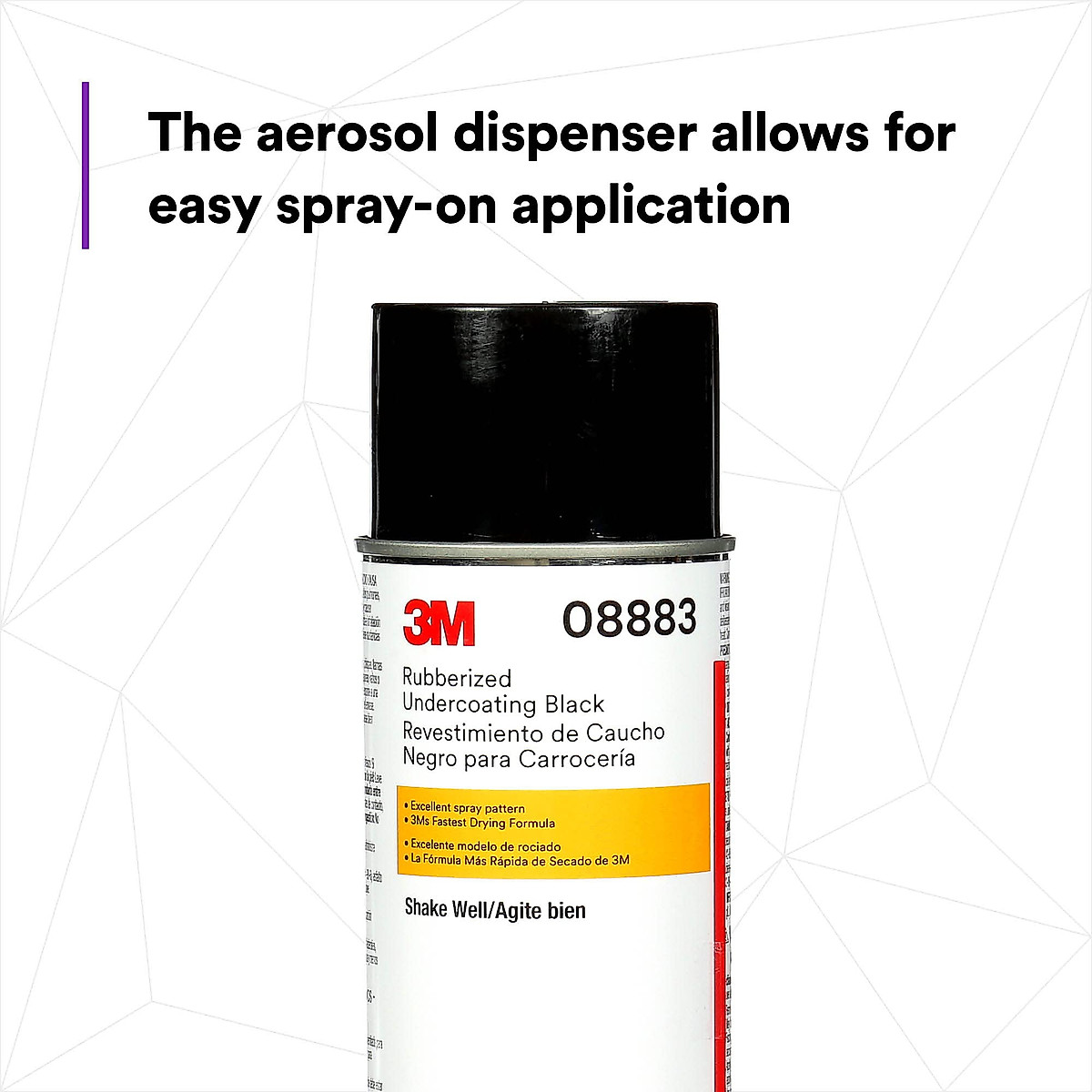 3M Rubberized Undercoating Aerosol Spray, 08883, 19.7 oz, Textured Finish, Anti-Corrosive, Multi-Purpose for Automotive Cars, Trucks, and Recreational Vehicles