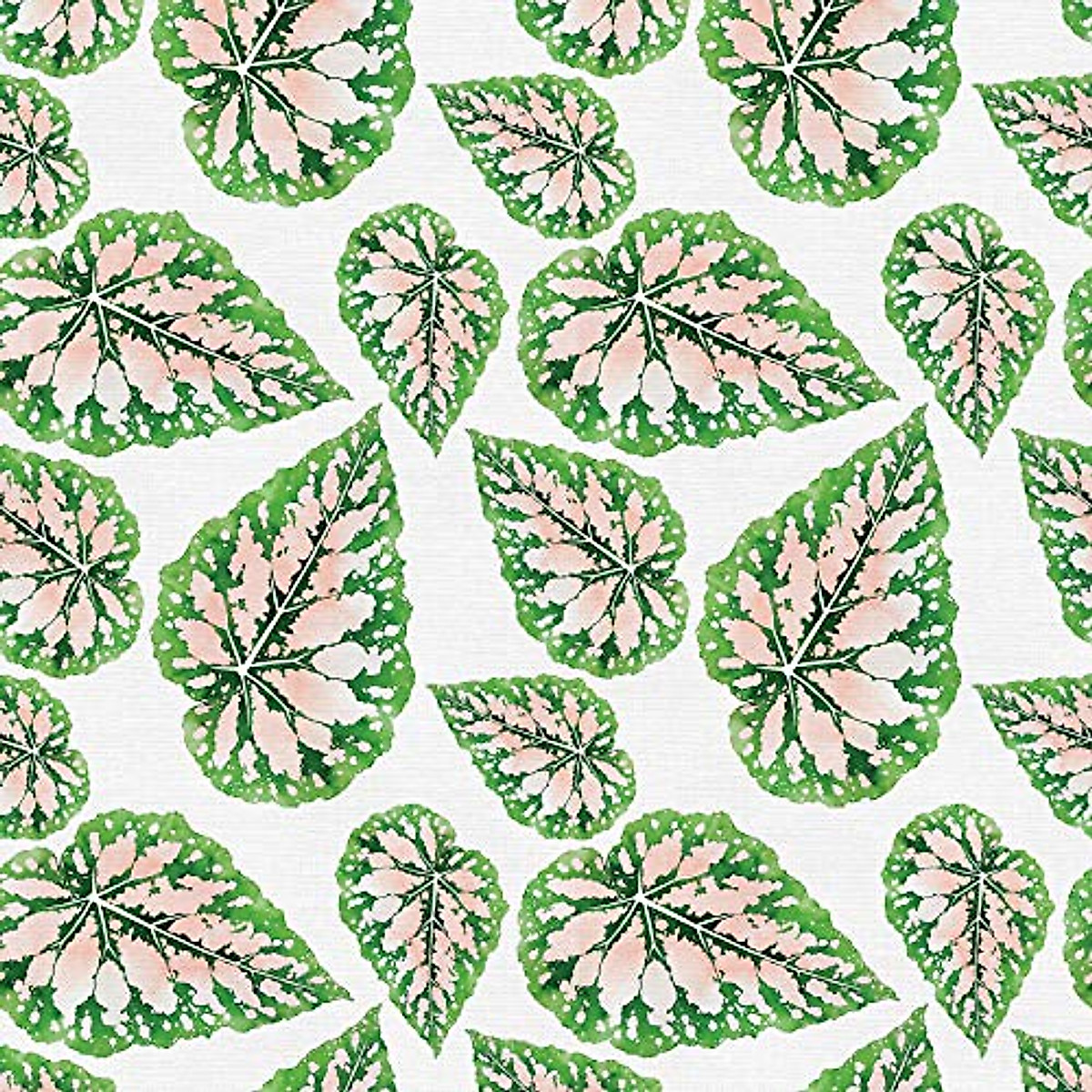 PBS Fabrics Modern Botanicals by Living Pattern, Quilter's Cotton by The Yard, Jungle Peach, Green