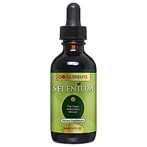 Go Nutrients Selenium 200 mcg Supplement, Yeast-Free Liquid Drops, Selenium Drops, Herbal Supplements with Trace Mineral Selenium and Purified Water, Selenium Liquid - 1.0 oz Bottle