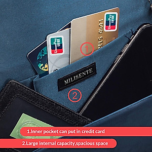 Milisente Clutch Purses For Women Suede Pleated Evening Bag Bridal Evening Clutch Bag (Navy)