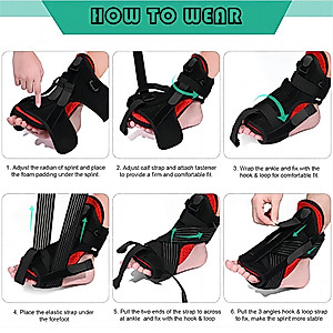 Vingtank Plantar Fasciitis Night Splint,3-in-1 Adjustable Plantar Fasciitis Relief Night Splint for Women & Men,Relief Brace for Plantar Fasciitis Relief, Achilles Tendonitis and Foot Drop