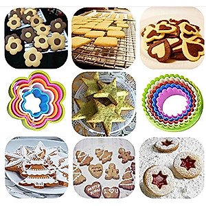 25 PCS Cookie Cutter Set Multi-size Sandwich Fondant Cake Fruit Vegetable Shapes Cutter Set