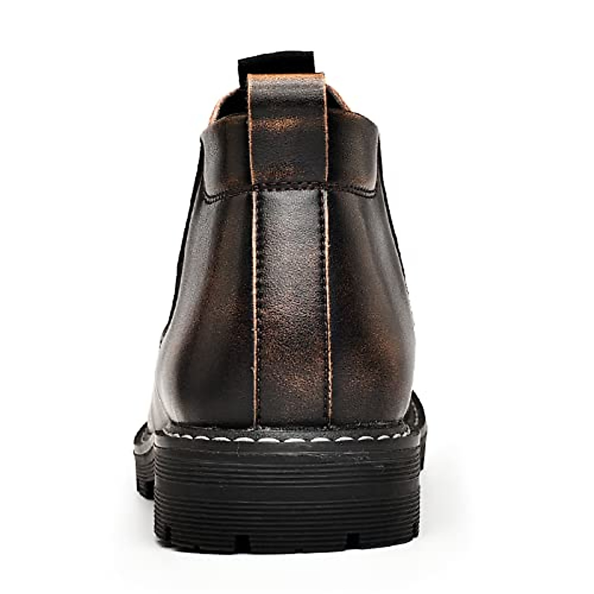 Men's Chelsea Boots For Men Oxfords Dress Leather Shoes Mens Formal Casual Man Work Fashion Brown Size 10 Loafers Slip On Male Hiking Cowhide Shoe High Top