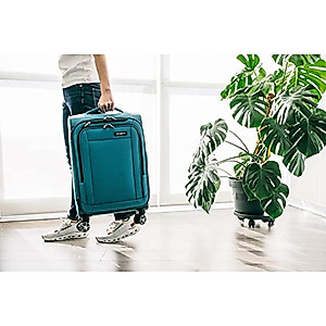 Samsonite Saire LTE Softside Expandable Luggage Wheels, Pine Green, Carry On Spinner