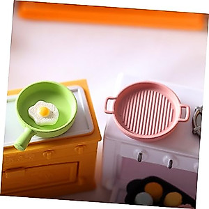 ibasenice 8 Pcs Mini Baking Dish Mini Miniatures Decorative Tray Miniature Furniture Baking Tray Kitchenware Miniature Steak Kitchen Utensils Props Ornaments Alloy Baking Tray Prop