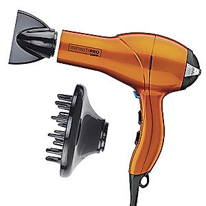 INFINITIPRO BY CONAIR Hair Dryer, 1875W Salon Performance AC Motor Hair Dryer, Conair Blow Dryer, Orange