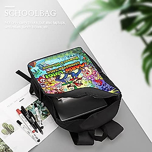 ohlcgin School Backpack For Boys Super Mar.io Backpack Unisex Cartoon Backpack For Teenagers Boys Backpack Girls Backpack School Backpack For Boys Teen Bookbags Durable Backpacks, 17inch