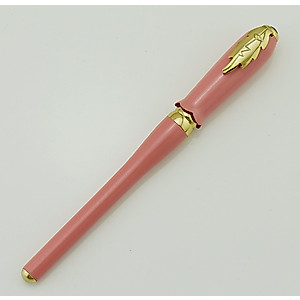 Picasso Greek Irene Fountain Pen Extra Fine Nib Pink Color Bud Cap Leaf Clip Uniqu Style Gift Box Set