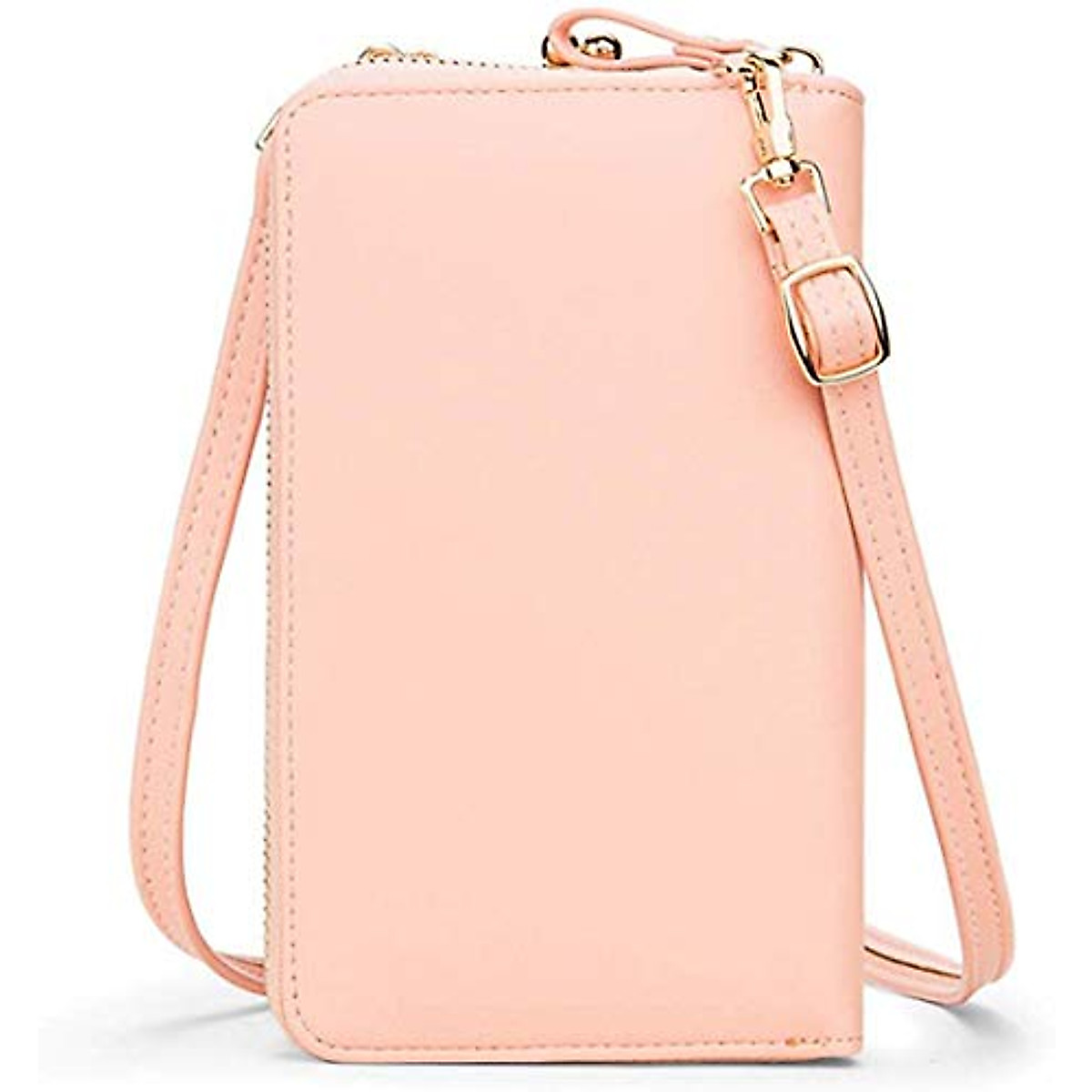 Womens Crossbody Bag Cellphone Shoulder Purse Wallet Clutch Handbag Travel Leather Phone Case Pocket Holster Messenger Pouch for iPhone 11 pro 8 Plus Xs Max X Xr 7/6 Plus Samsung S10+ (Hot Pink)