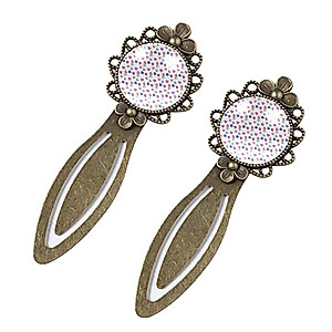 Metal Bookmark Teacher Appreciation Gifts Birthday Gifts Christmas Gifts for Women 2 Pcs, Lovely Heart Kawaii Pink