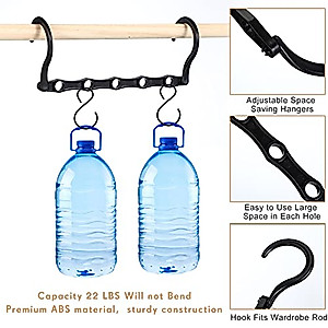 Tatuo 60 Pcs Space Saving Hangers Closet Organizers and Storage Magic Clothes Hangers Sturdy Multiple Cascading Hangers with 5 Holes for Heavy Clothes College Dorm Room Closet Organization