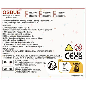 OSDUE 3000 Pieces Pink Gold Silver Happy Birthday Confetti, 18 Years Birthday Cake Confetti, Metallic Foil Balloon Confetti, Table Scatter Confetti Decoration Supplies, for Birthday Party (18th Style)