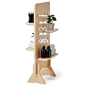 Dandelion 18 x 35 Pegboard Shelving Display, Countertop, Collapsible Design - Natural (DBMPBSM)