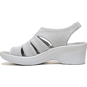 BZees Womens Finale Sandal, Silver Shimmer, 7.5 US