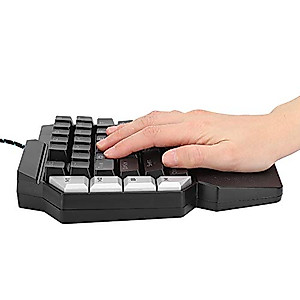 One-Handed Gaming Keyboard, 38 Keys Mechanical Numpad ​with LED Backlit, Gaming Keypad for PC Gamer, Wired USB Numeric Keypad, Portable Mini Number Pad