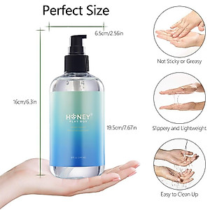 Water Based Personal Lubricant Parabens Free - Clean and Non-Staining, Silky Smooth, Latex Compatible Sex Lube for Men, Women and Couples Pleasure-Enhancing (8 Fl Oz)