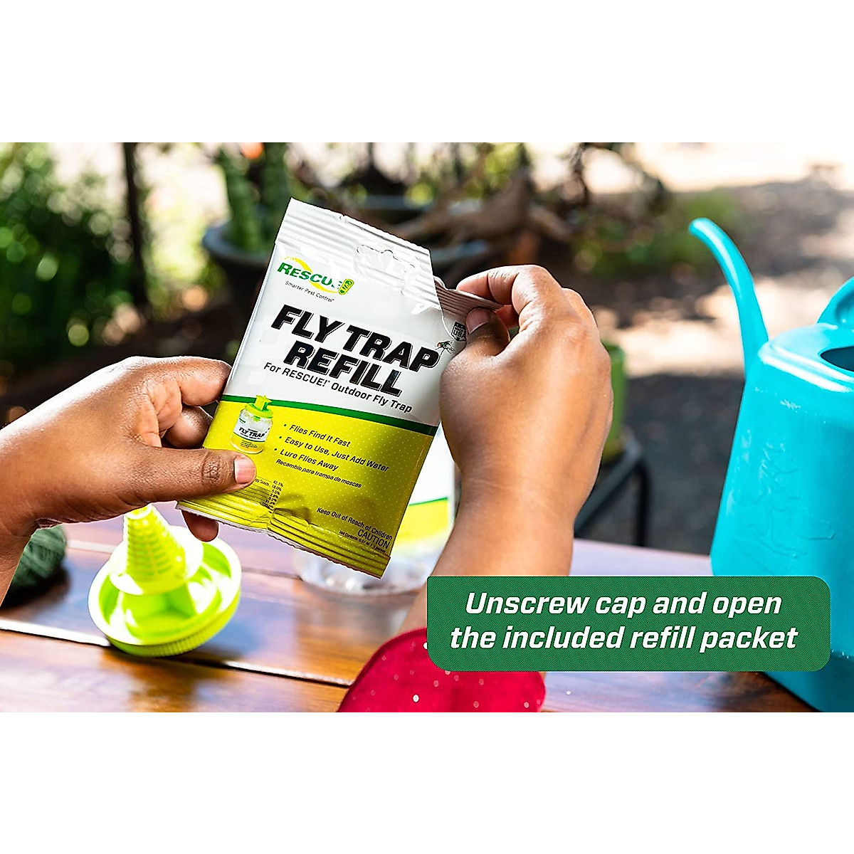 Rescue Outdoor Reusable Fly Trap Canister 4 Pack