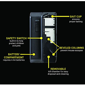 Victor M250SSR-2 Indoor Electronic Humane Mouse Trap - No Touch, No See Electric Mouse Trap - 2 Traps