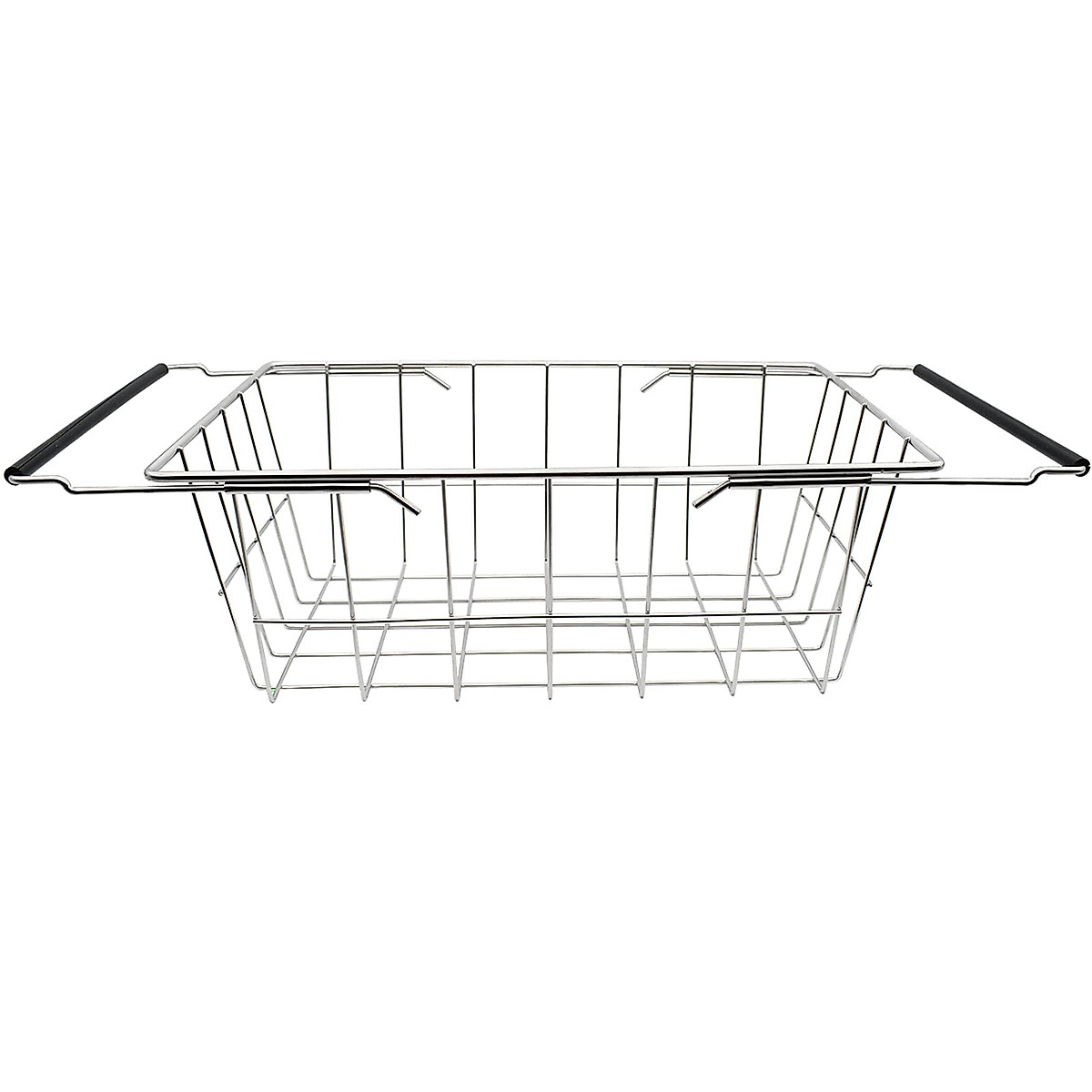 Expandable Chest Freezer Organizer Bin Deep Freezer Wire Basket Storage, Adjustable Freezer Shelf Cabinet Shelf Organizer 16.7"-24.8"