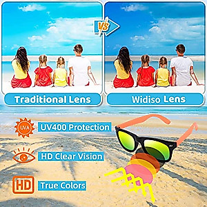 Kids Sunglasses Bulk,24 Pack Sunglasses Kids Party Favor for Kids Age 4-8-12, Neon Sunglasses with UV400 Protection Pool Party Toys, Goody Bag Stuffers, Summer Toys for Boys and Girls.