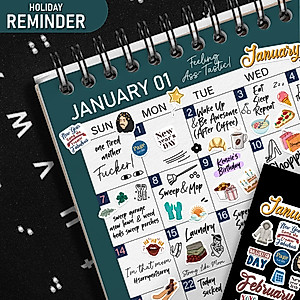 SpiceThingsUp Adult Holiday Seasonal Stickers – Over 200 pcs Planner Stickers for Whole Year – Fun and Motivational Calendar Stickers for Adults Planner, Journal Stickers, Scrapbooking Stickers