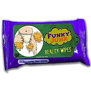 Funky Junk Wipes - Weird Gag Gifts for Men and Teen Boys - Travel Size, Made in America