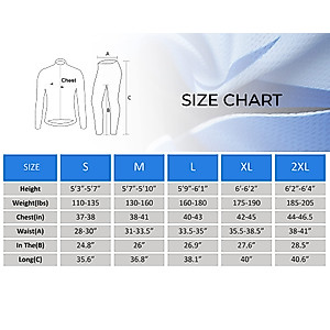 Men's Cycling Suit Shirt Bicycle Jersey Gel Padded Long Pants Biking Sets Clothing Outfits US L Blue Black